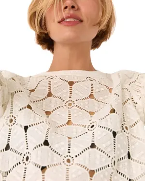 Whistles Crocheted Lace Top