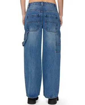 EDIKTED Carpenter Low Rise Jeans - Blue