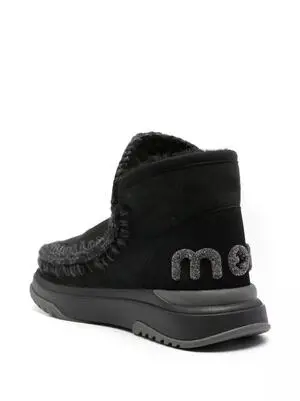 Mou Shearling-lined Ankle Boots - Black