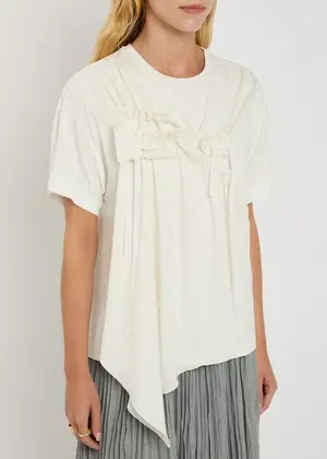 High Mentor Ruffled Jersey T-shirt