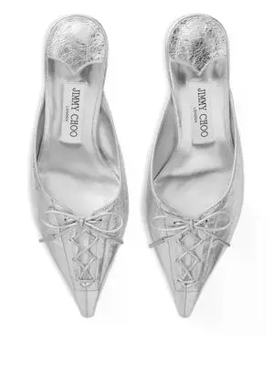 JIMMY CHOO 50mm Scarlett Lace-up Pointed-toe Mules
