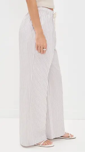 PERFECTWHITETEE Cotton Poplin Stripe Pants