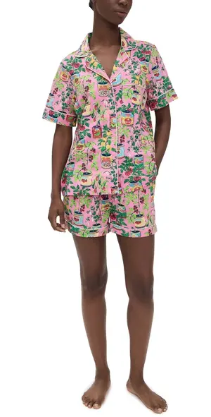 PRINTFRESH Shorts Pajama Set - Kitchen Garden/rose