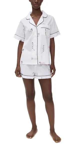 PRINTFRESH Shorts Pajama Set - Daughters Of Triton/cloud
