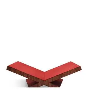 Assouline Walnut-leather Culture Bookstand - Red