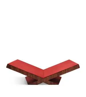 Assouline Walnut-leather Culture Bookstand - Red