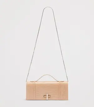 MALONE SOULIERS Leather Croc-embossed May Clutch
