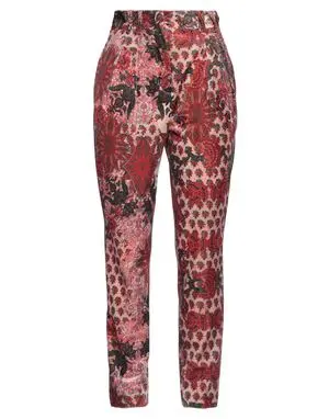 GAELLE PARIS Paisley Print Velvet Tapered Pants
