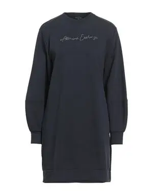 Armani Exchange Cotton Blend Mini T-shirt Dress - Navy