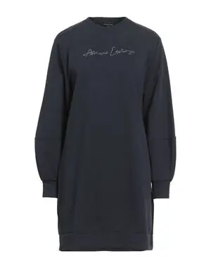 Armani Exchange Cotton Blend Mini T-shirt Dress - Navy