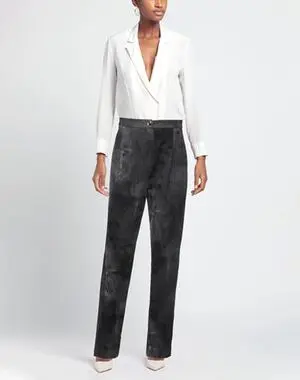 GAELLE PARIS Straight-leg Glen Plaid Trousers