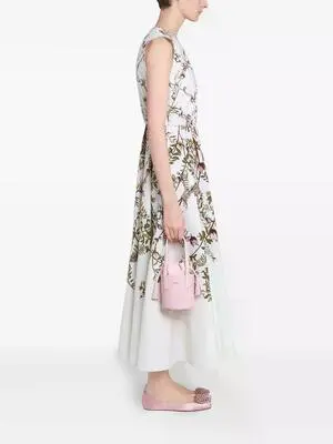 Giambattista Valli Floral-print A-line Midi Dress - White