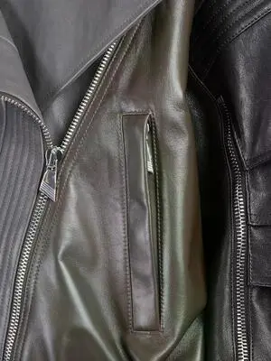 Attico Leather Biker Jacket