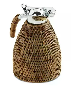 SAMBONET Rattan-weave Chrome-top Vacuum Jug