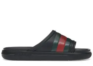 Gucci Web Slide Sandal - Black/green/red