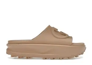 Gucci Gg Oversize Slide Sandal - Brown