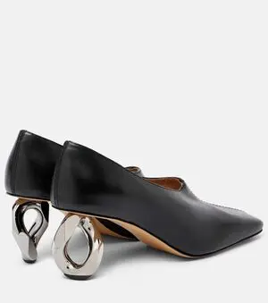 JW Anderson Chain 95 Leather Pumps - Black