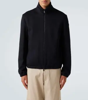 Moncler Simorre Cotton-blend Jersey Jacket - Blue