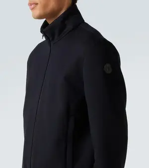 Moncler Simorre Cotton-blend Jersey Jacket - Blue