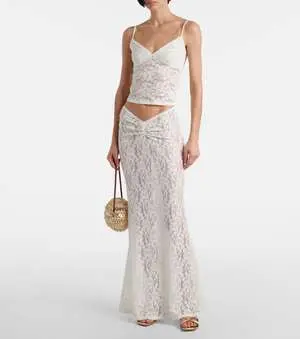 BANANHOT Daisy Lace Maxi Skirt