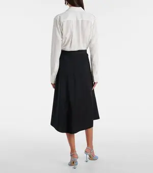 Loewe High-rise Wool Midi Skirt