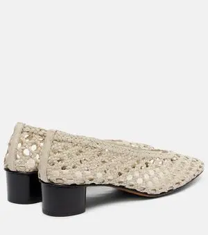 Le Monde Beryl Woven Leather Pumps