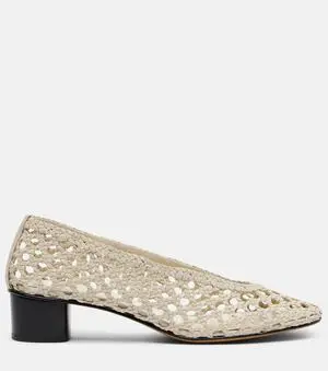 Le Monde Beryl Woven Leather Pumps