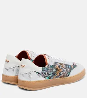 Missoni Zigzag Metallic Leather Sneakers