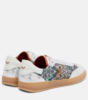 Missoni Zigzag Metallic Leather Sneakers