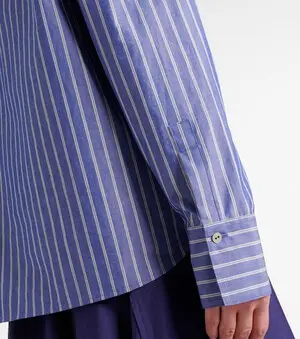 Vince Striped Cotton Polo Shirt