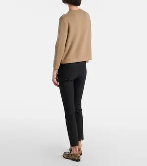 Vince Shrunken Wool And Cashmere Cardigan - Beige