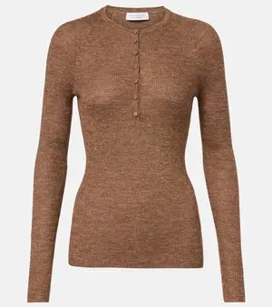 Gabriela Hearst Anges Henley Shirt Brown