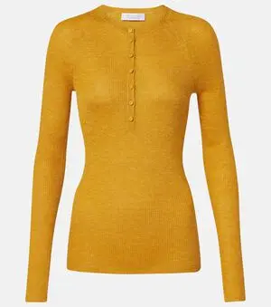 Gabriela Hearst Anges Henley Shirt - Orange
