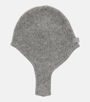 Jacquemus Ribbed-knit Alpaca And Wool-blend Hood - Grey