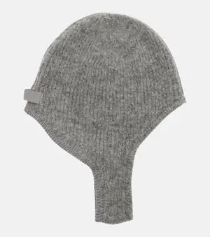 Jacquemus Ribbed-knit Alpaca And Wool-blend Hood - Grey