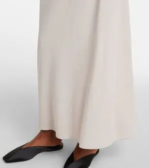 Tove Woven Draped Maxi Dress - Grey
