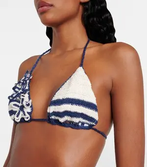 Anna Kosturova Gabrielle Bikini Top - Blue