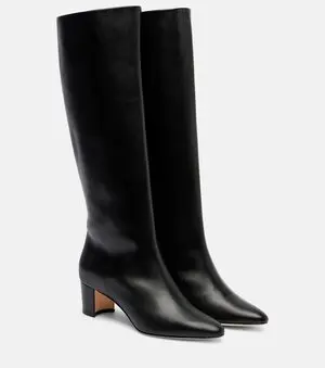 Manolo Blahnik Myra 50 Leather Boots - Black