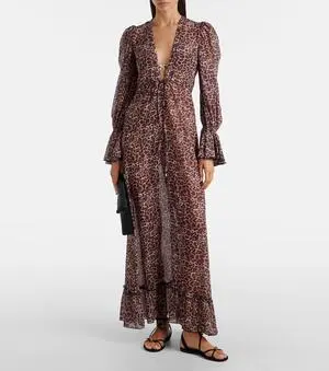BANANHOT Berta Leopard-print Beach Cover-up - Multicoloured