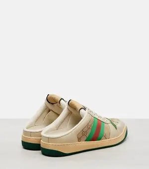 Gucci Screener Gg Canvas Web Stripe Mules - Multicoloured