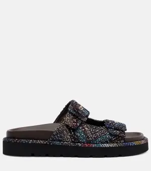 Missoni Zigzag Sequined Leather Sandals - Multicoloured