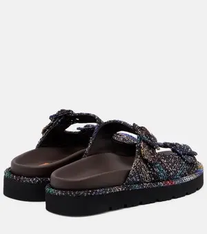 Missoni Zigzag Sequined Leather Sandals - Multicoloured