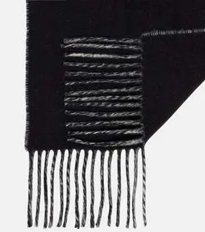 Jacquemus Jacquard Logo Virgin Wool Scarf