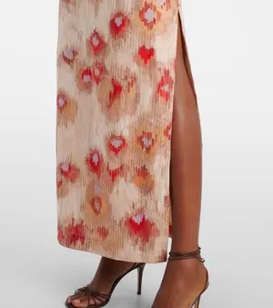 SIR. Bettina Printed Linen Maxi Dress