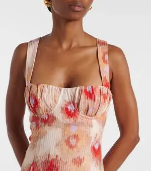 SIR. Bettina Printed Linen Maxi Dress
