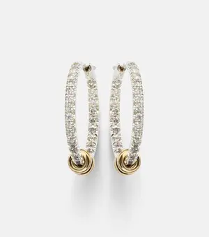 SPINELLI KILCOLLIN Argo Demi Hoop Earrings With Diamonds - Silver