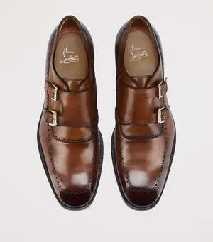 CHRISTIAN LOUBOUTIN Sartok Leather Monk Shoes