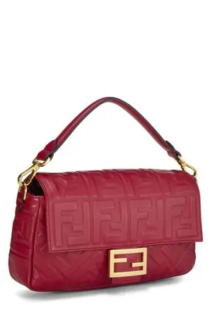 Fendi Embossed Calfskin Convertible Baguette