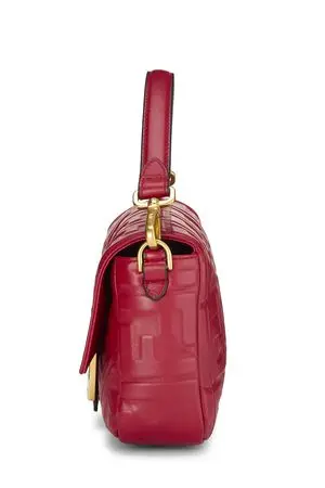 Fendi Embossed Calfskin Convertible Baguette