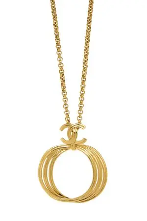 Chanel Open Pendant Necklace